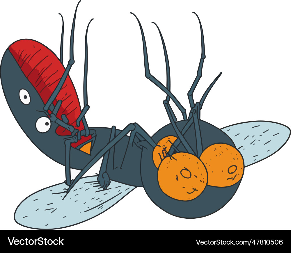 Death mosquito cartoon design Royalty Free Vector Image