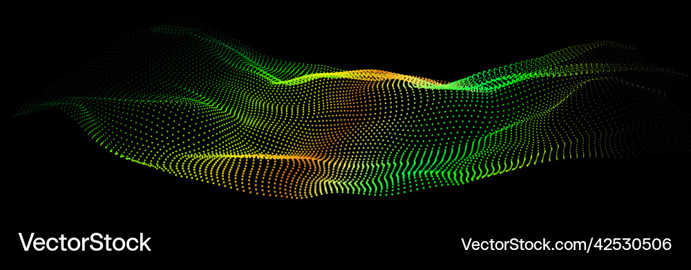 Deep data as part of big point wave ui hud Vector Image