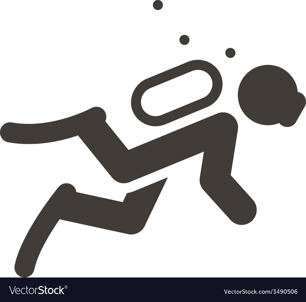 Diving icon Royalty Free Vector Image - VectorStock