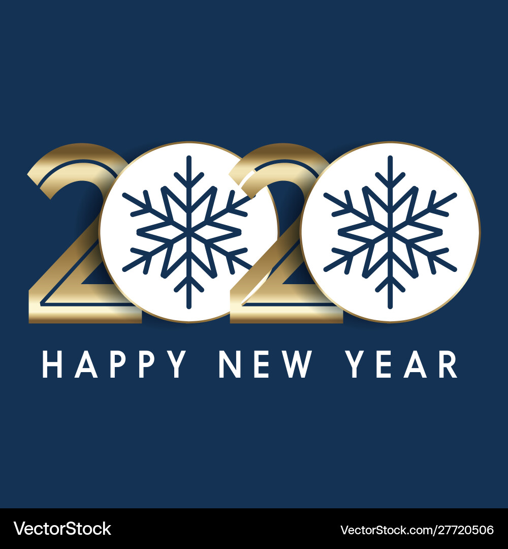Happy new year background with decorative numbers Vector Image