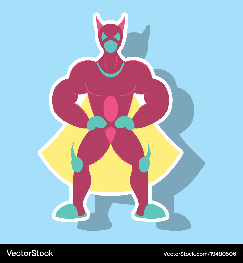 Man superhero standing icon Royalty Free Vector Image