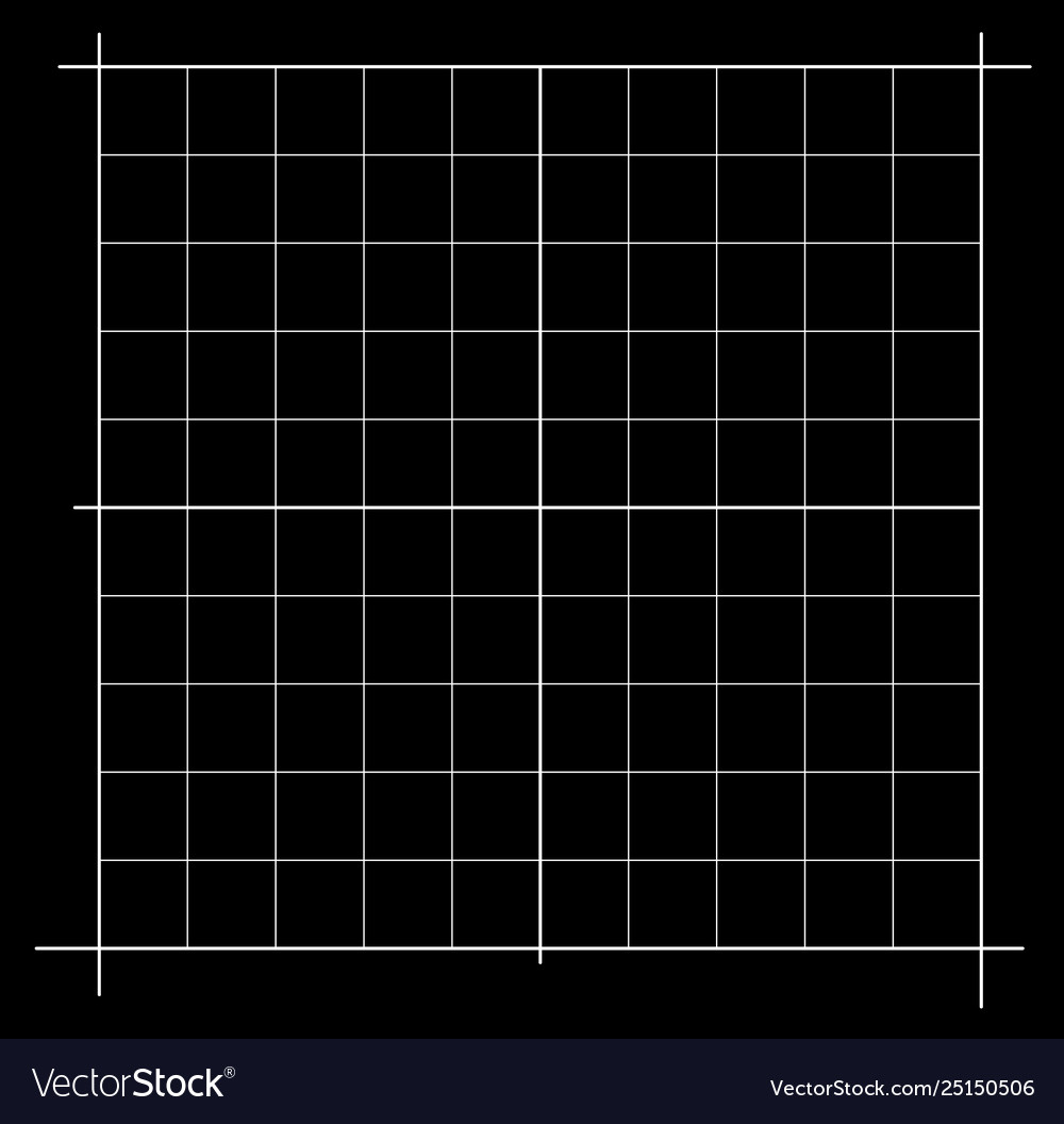 Measured Grid Graph Plotting Grid Corner Ruler Vector Image