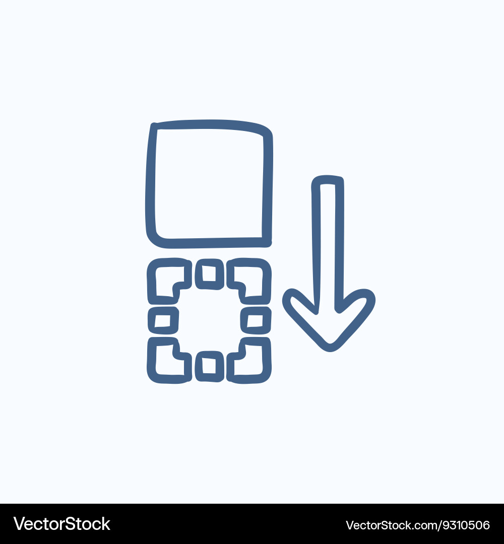 Movement of files sketch icon Royalty Free Vector Image