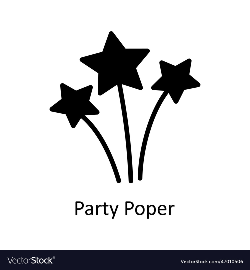Party popper solid icon design Royalty Free Vector Image