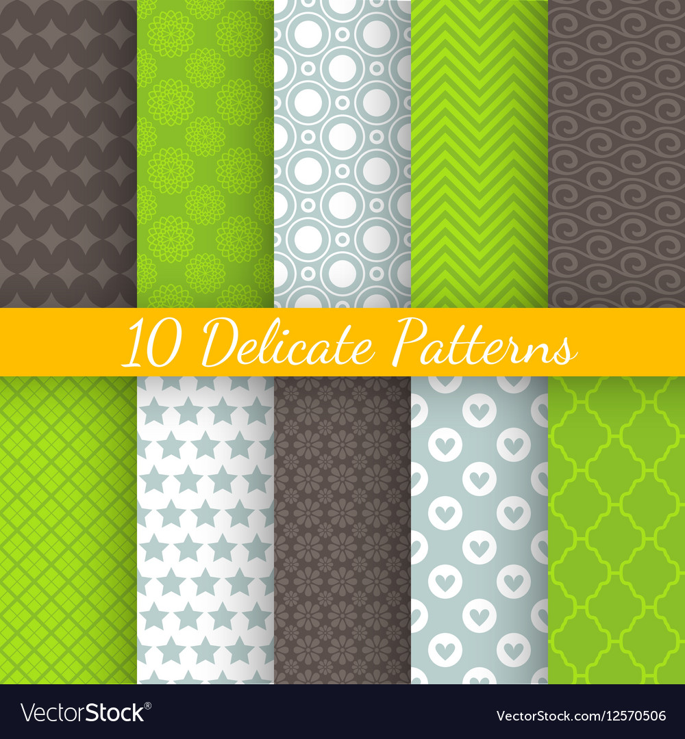 Retro different seamless patterns Royalty Free Vector Image