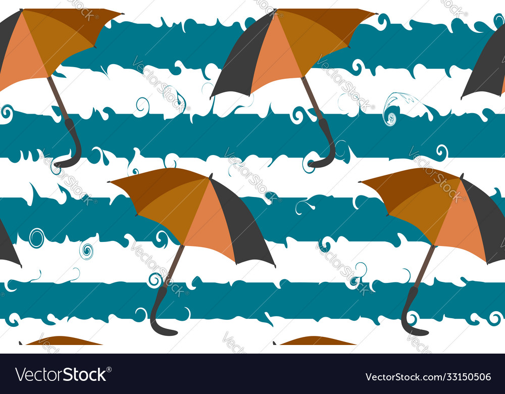 Seamless autumn background multicolored umbrellas Vector Image