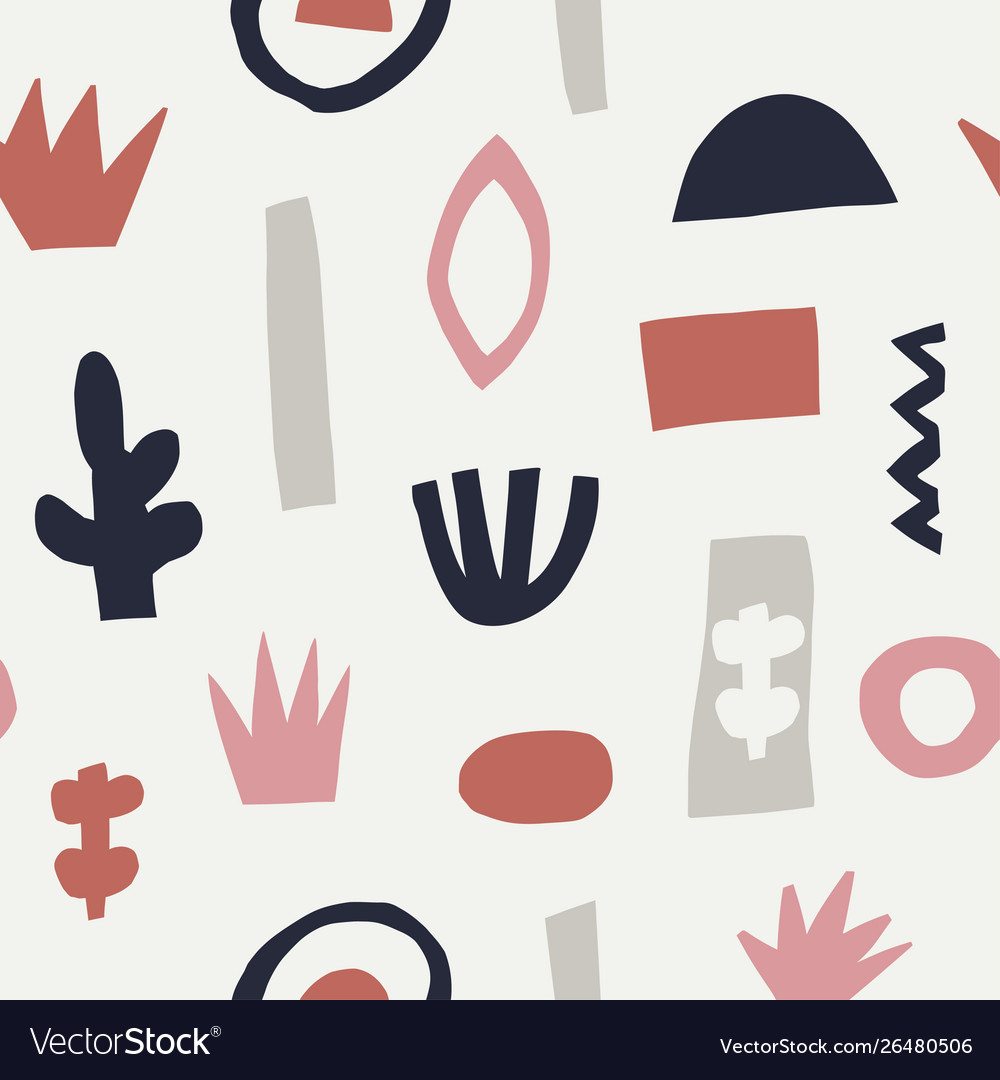 Seamless pattern with cut out elements Royalty Free Vector