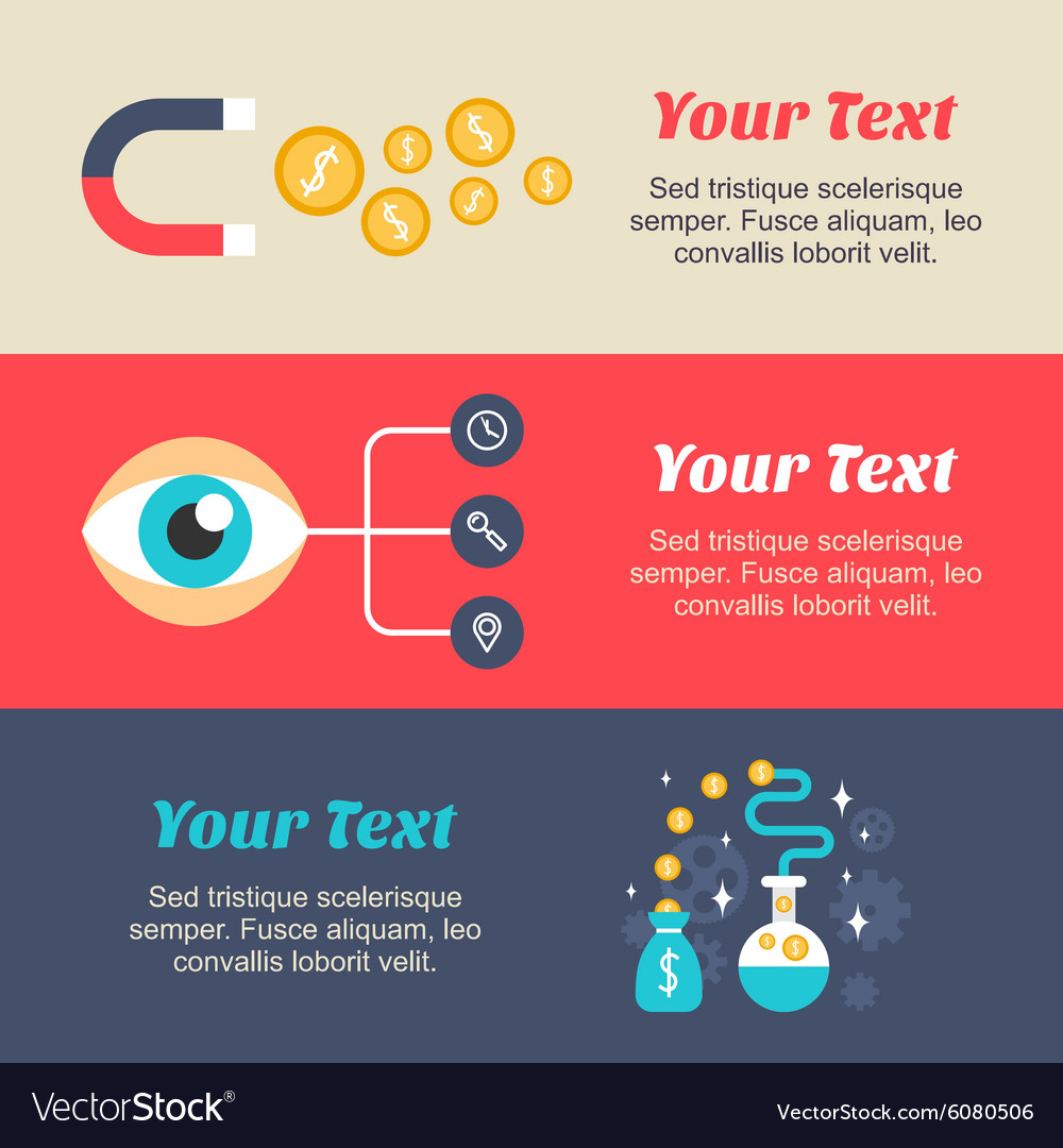 Set of flat design concepts for web banners Vector Image