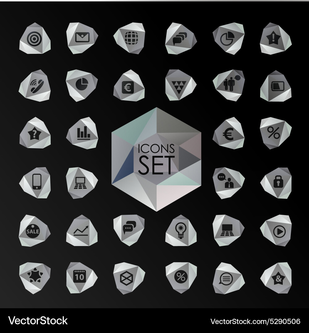 Set of web plat icons on blur Royalty Free Vector Image
