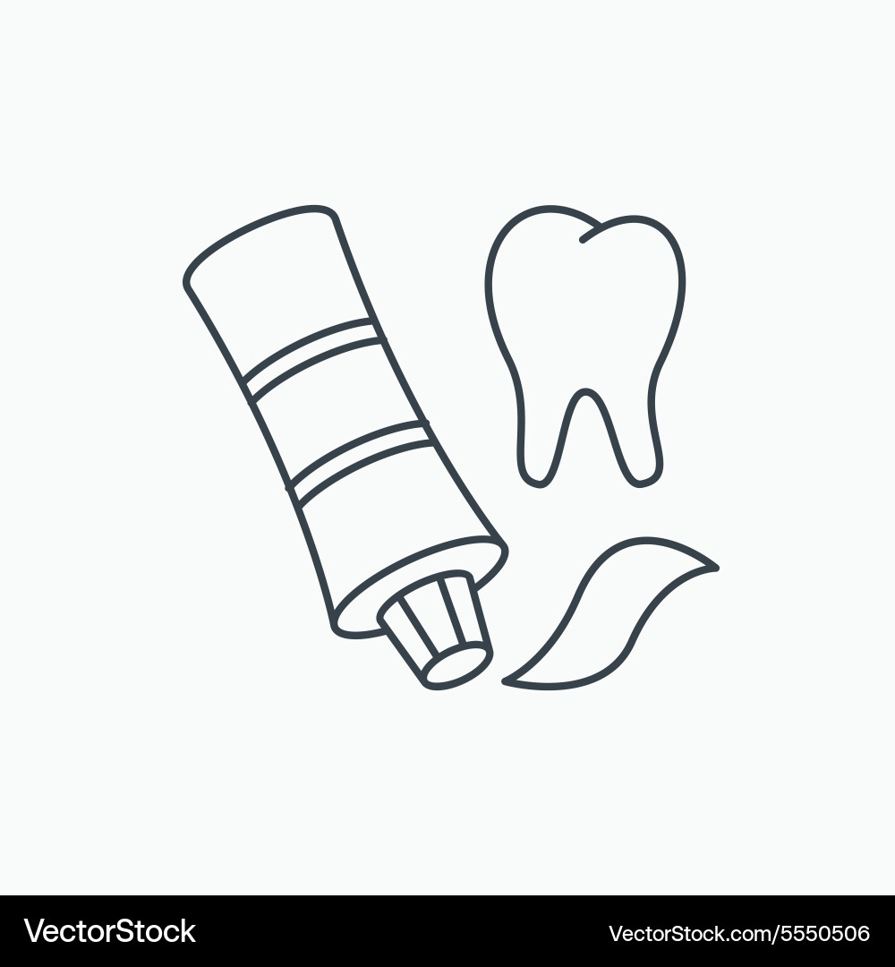 Toothpaste icon teeth health care sign Royalty Free Vector