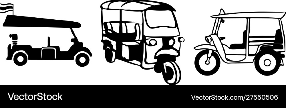 Tuk icon isolated on white background Royalty Free Vector