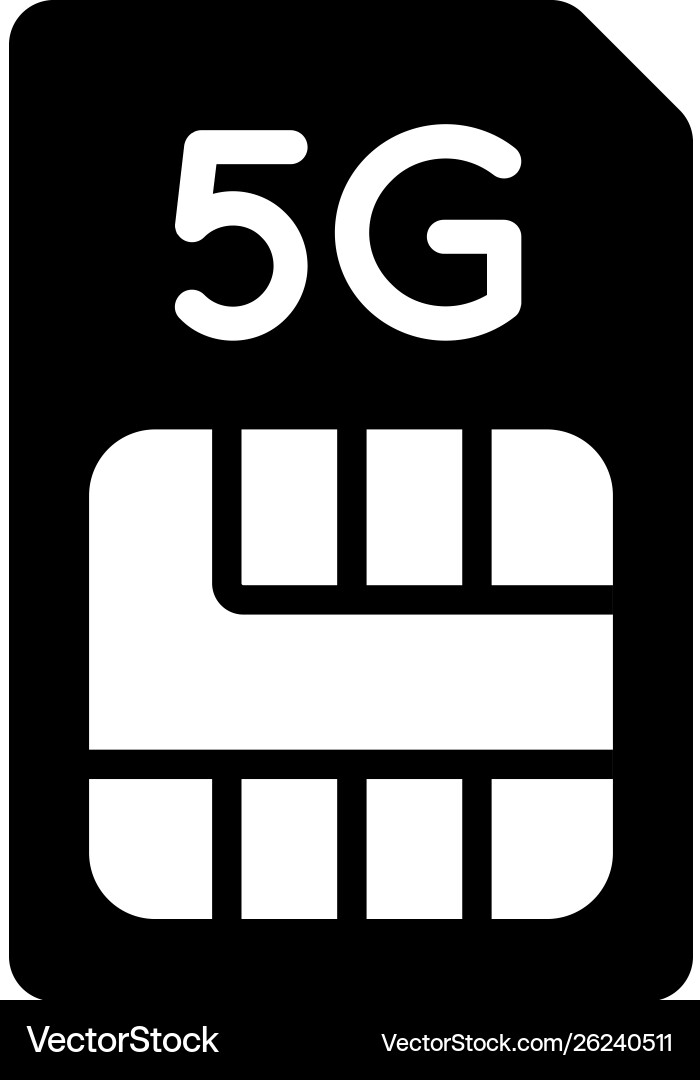 5g sim card icon information for service Vector Image