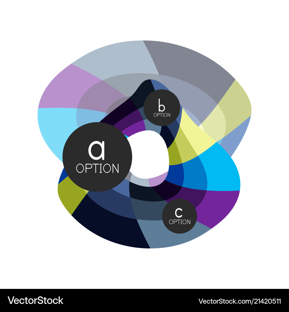 Abstract colorful geometric option infographics Vector Image
