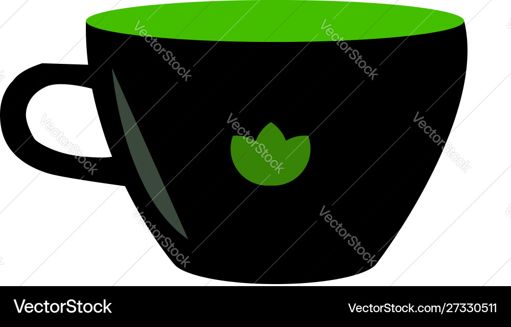 Black cup on white background Royalty Free Vector Image
