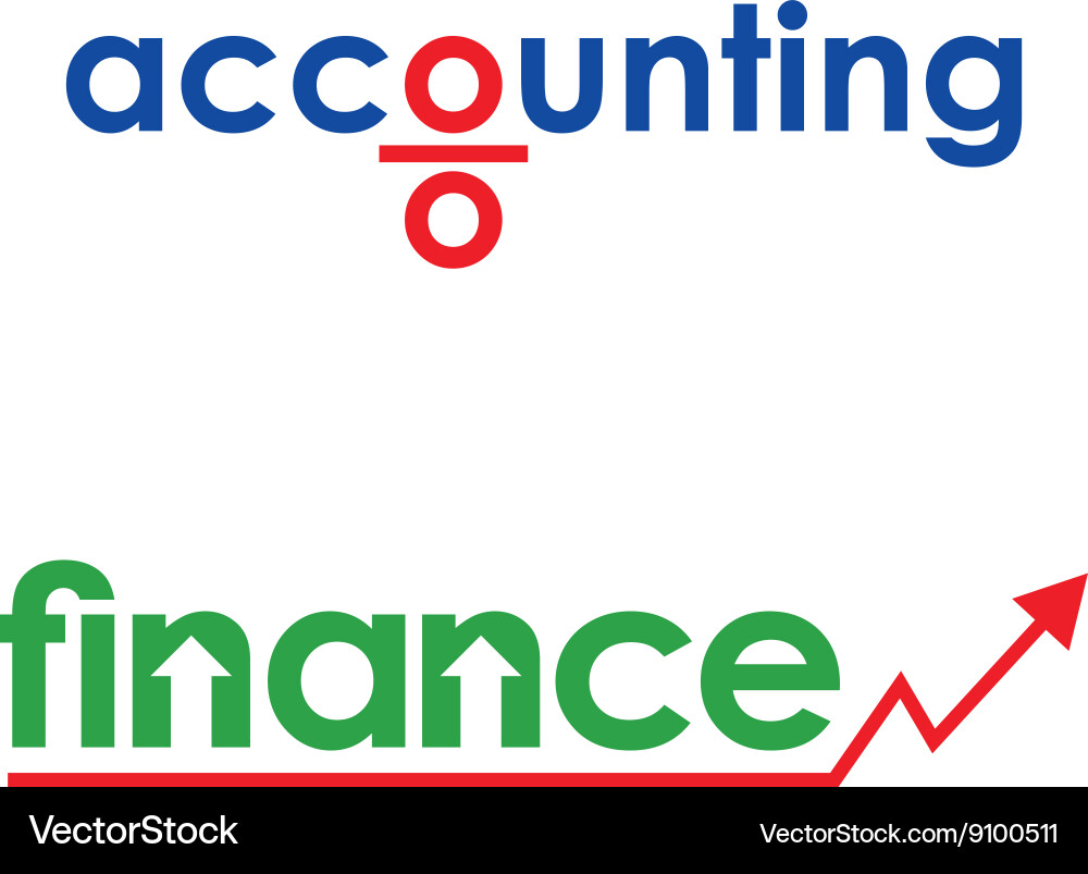 Business finance accounting logo Royalty Free Vector Image