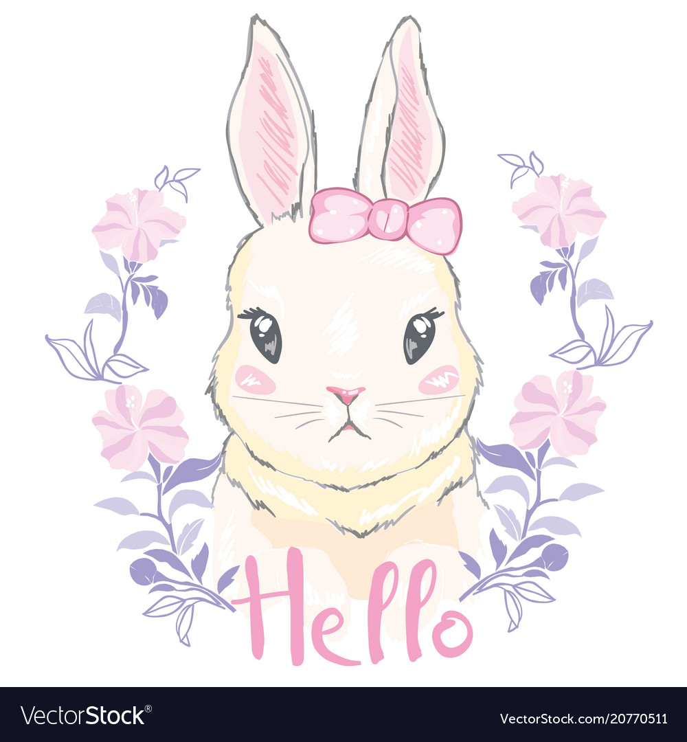 Cute rabbit Royalty Free Vector Image - VectorStock