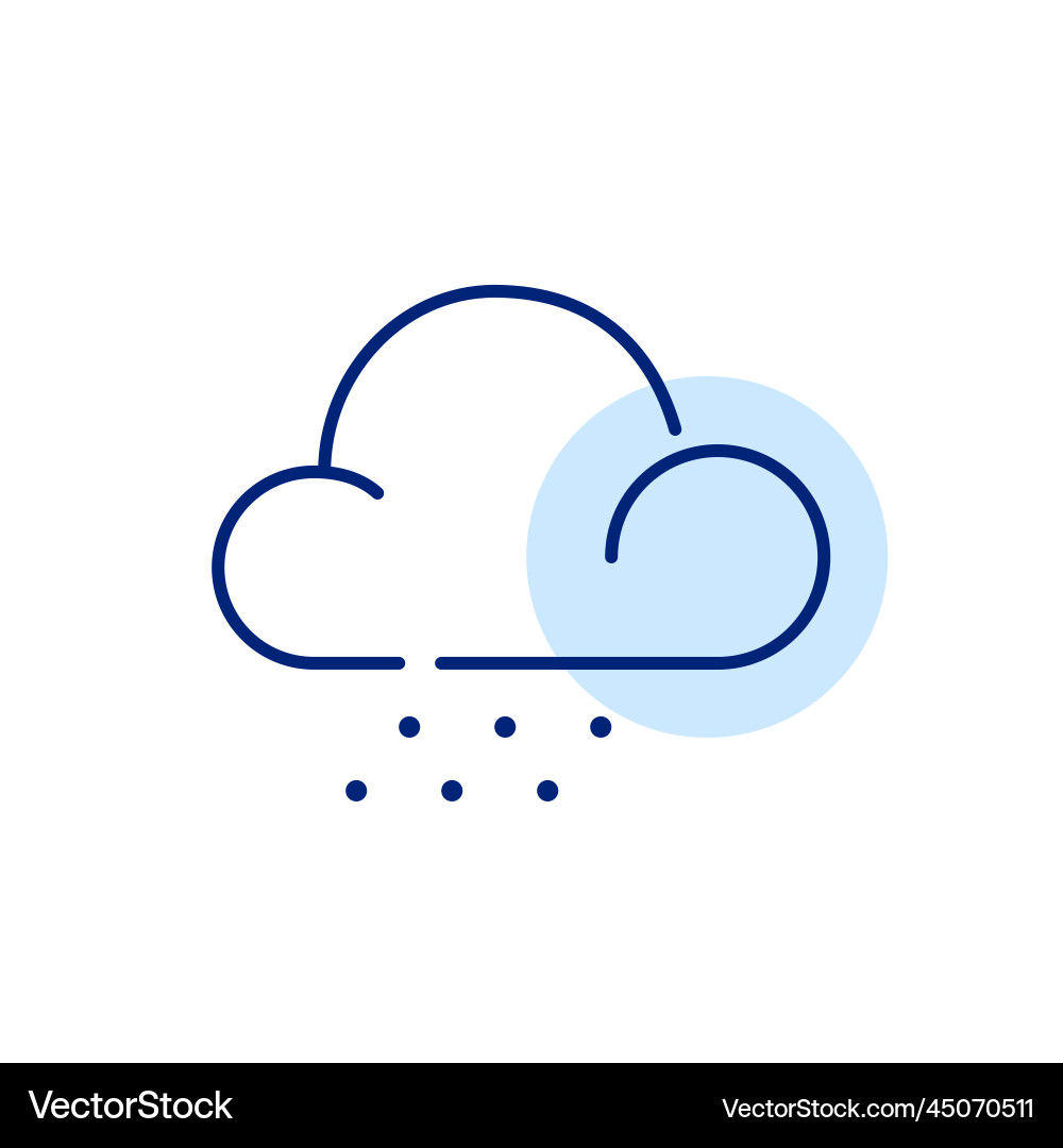 Hail weather forecast icon heavy ice rain pixel Vector Image