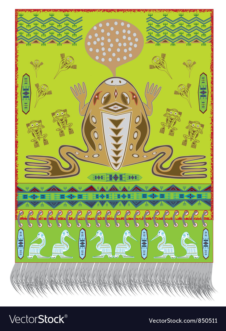 Native american frog Royalty Free Vector Image