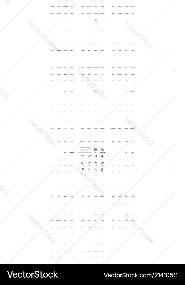 Photo correction - modern line design icons set Vector Image
