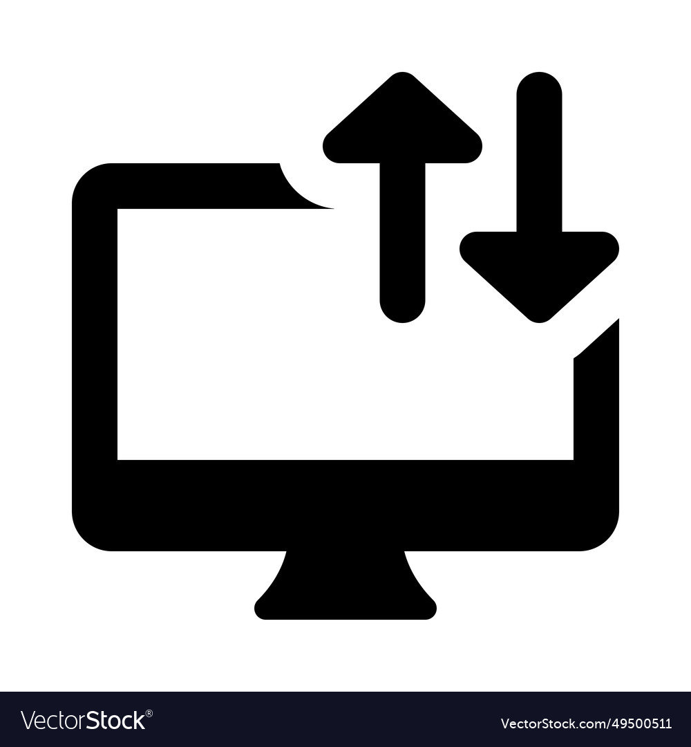Using a desktop for transferring data Royalty Free Vector