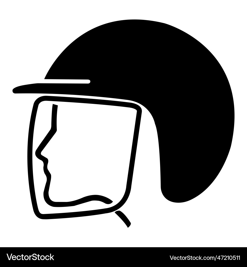 Wear safety helmet symbol isolate on white Vector Image
