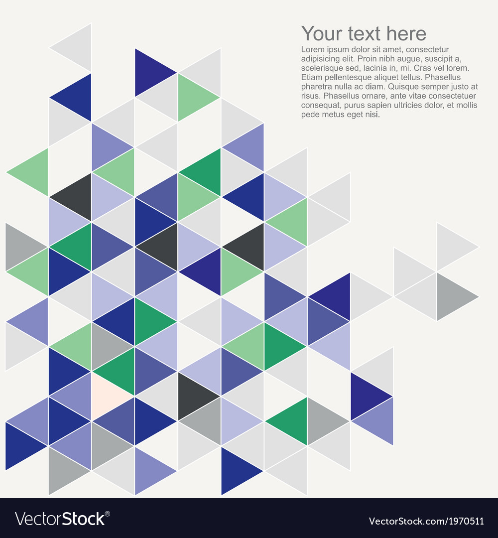 Wrapping blue triangle grey document template Vector Image