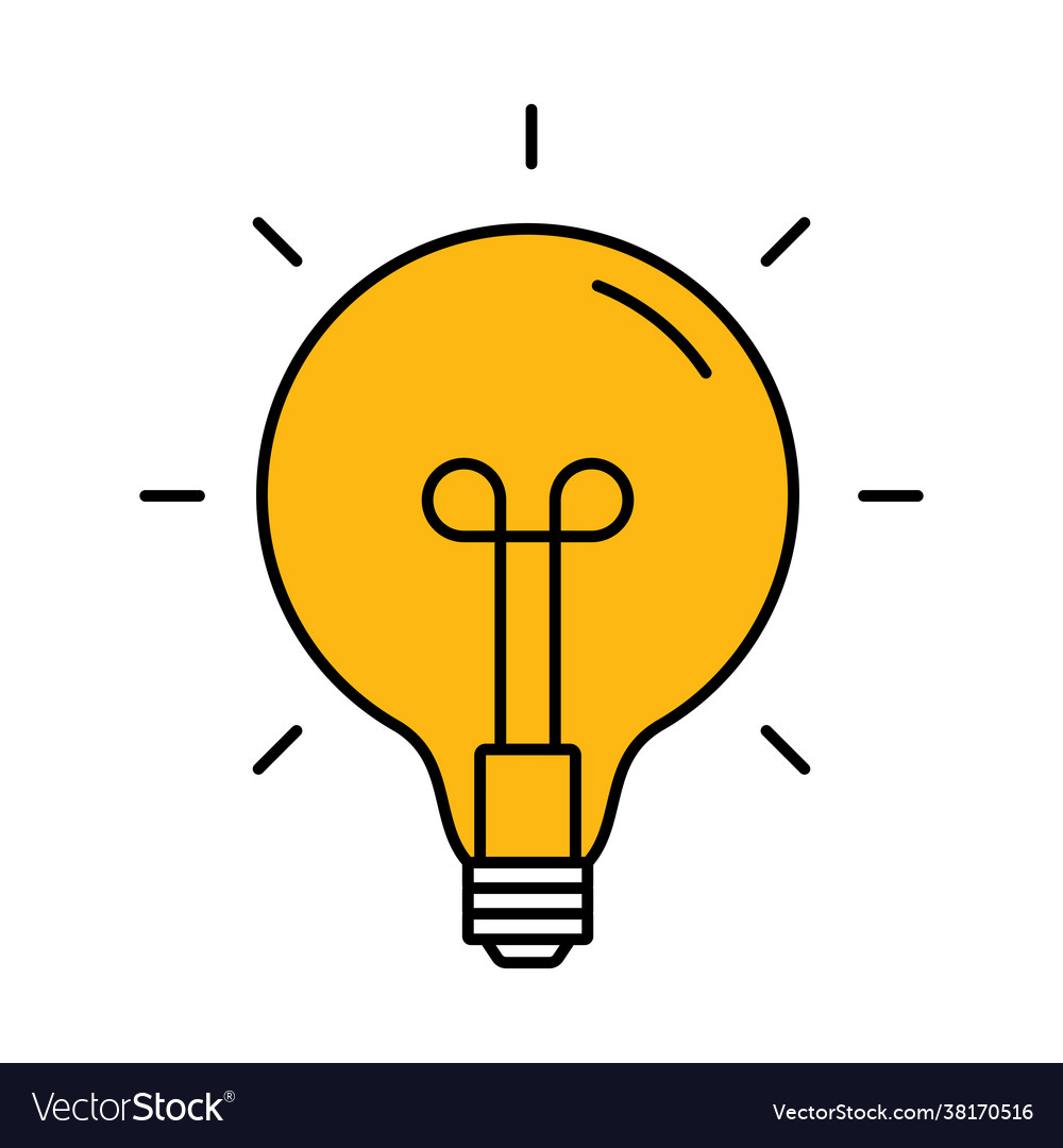 Creative idea line icon lightbulb education Vector Image Creative idea line icon lightbulb education Vector Image