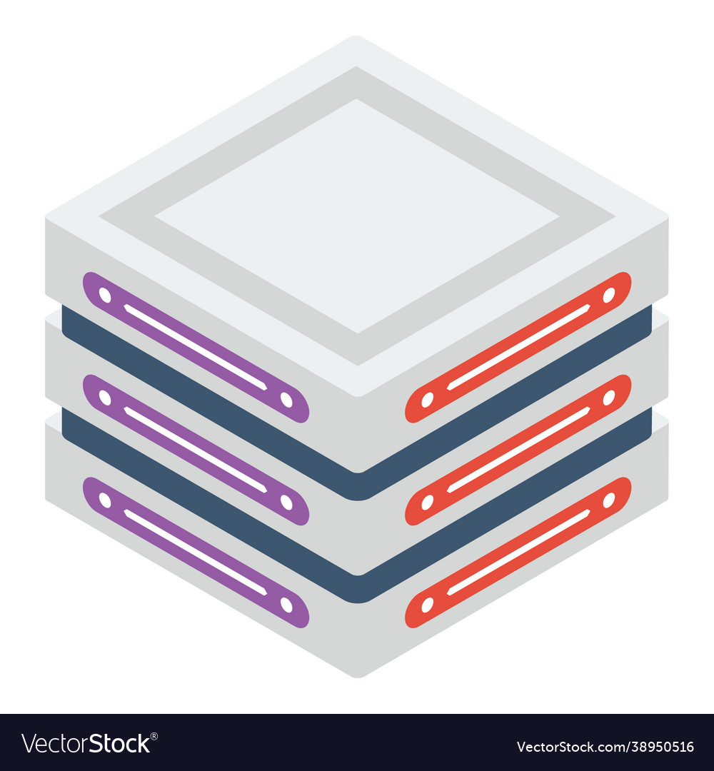 Data server rack Royalty Free Vector Image - VectorStock