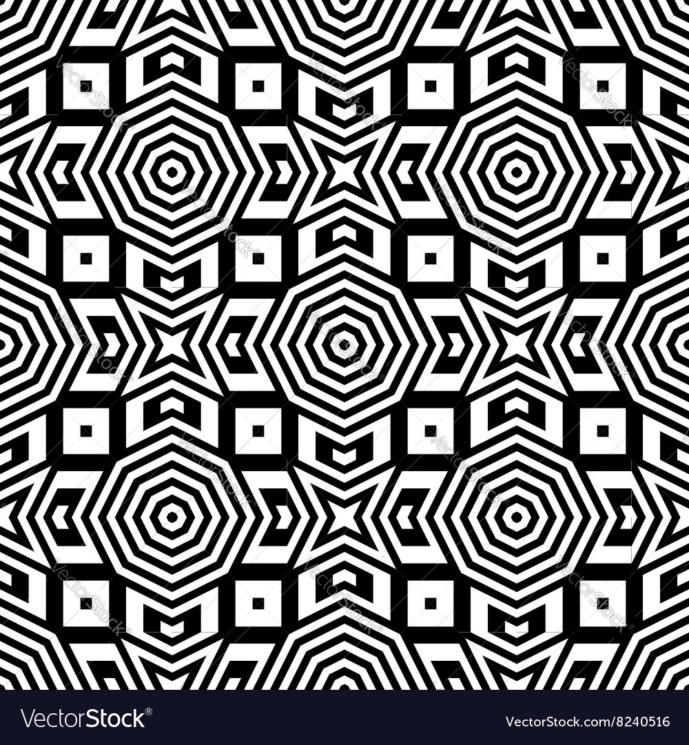 Design seamless monochrome geometric pattern Vector Image Design seamless monochrome geometric pattern Vector Image