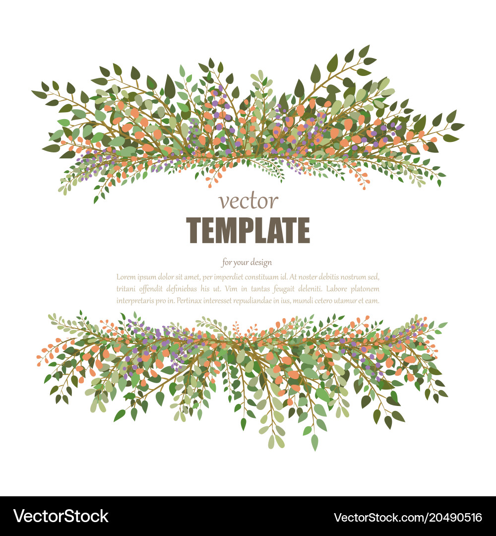 Fresh spring frame with lettering and flowers Vector Image