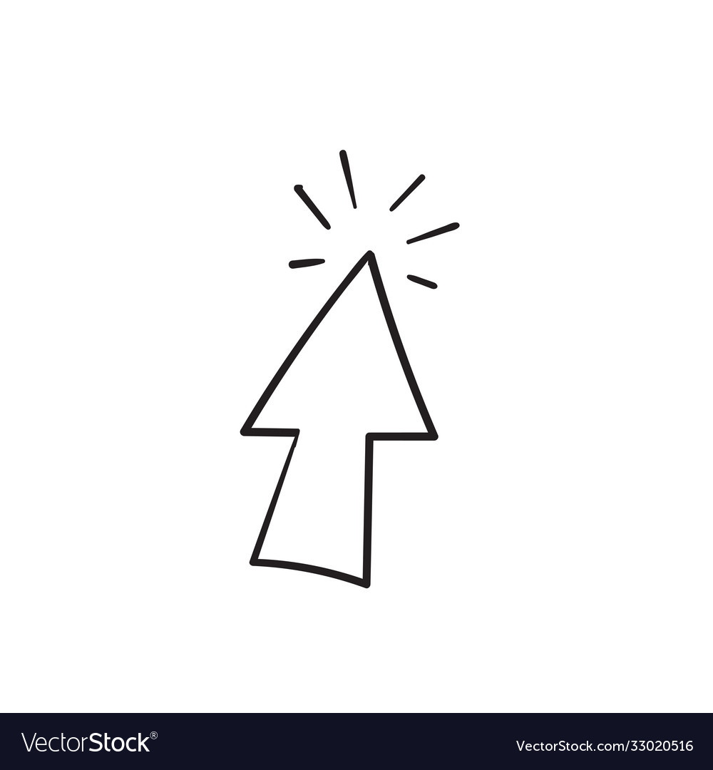 Hand drawn doodle click icon isolated Royalty Free Vector Hand drawn doodle click icon isolated Royalty Free Vector