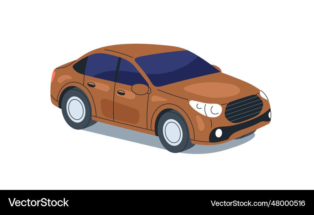 Passenger car abstract auto sedan model wheeled Vector Image