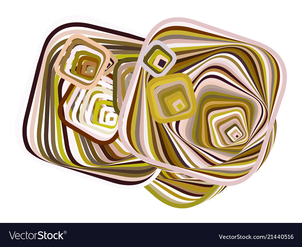 Shape of rounded rectangle abstract geometric Vector Image
