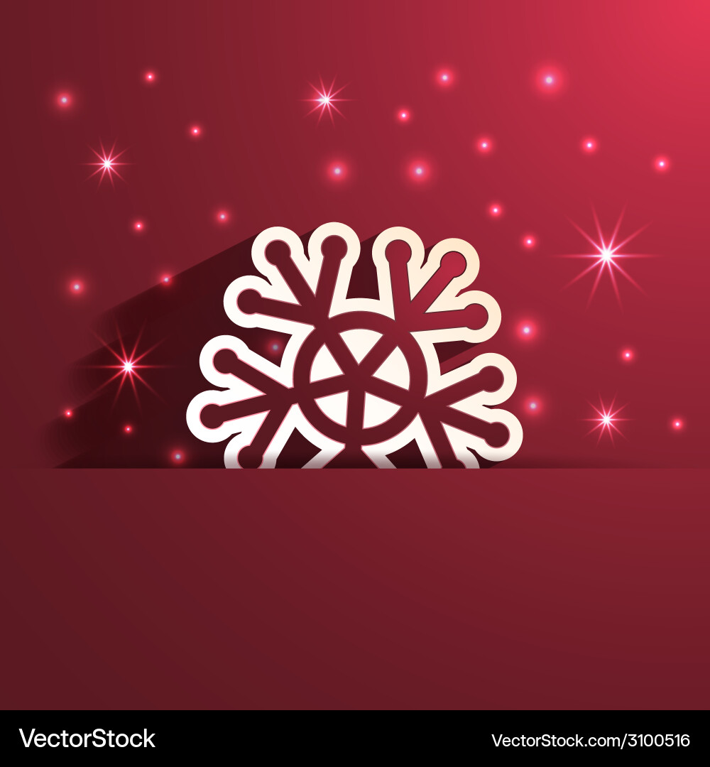 Snowflake shape paper effect Royalty Free Vector Image