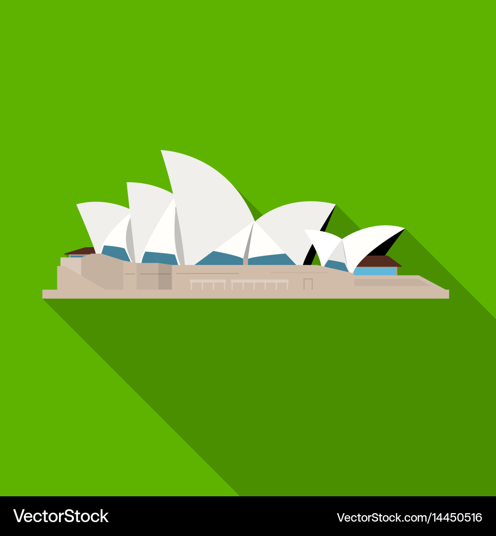 Sydney opera house icon in flat style isolated Vector Image