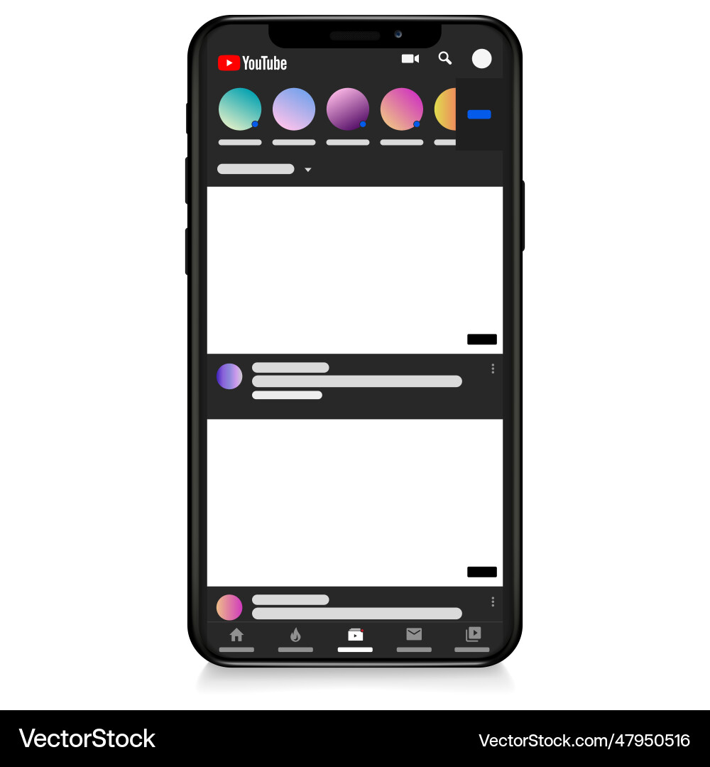 Youtube video channel online app concept Vector Image