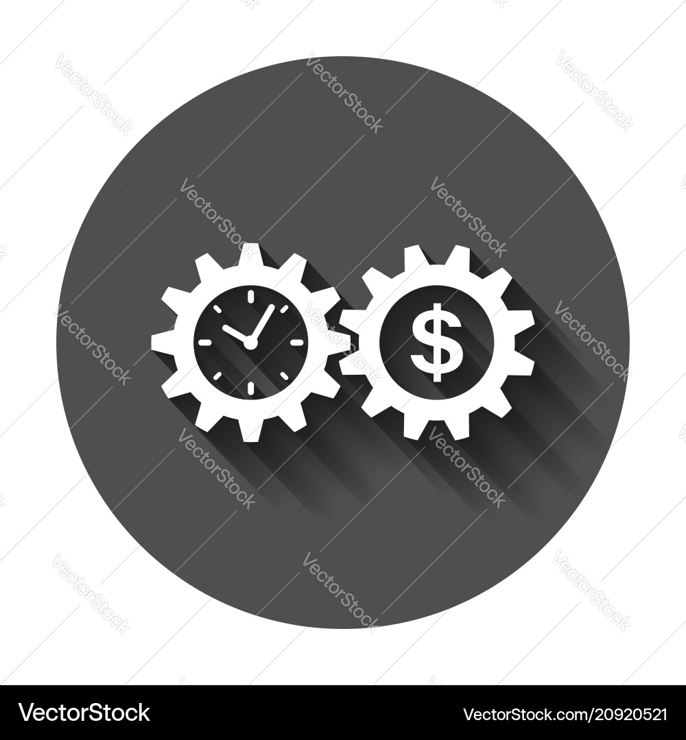 Business and finance management icon in flat Vector Image
