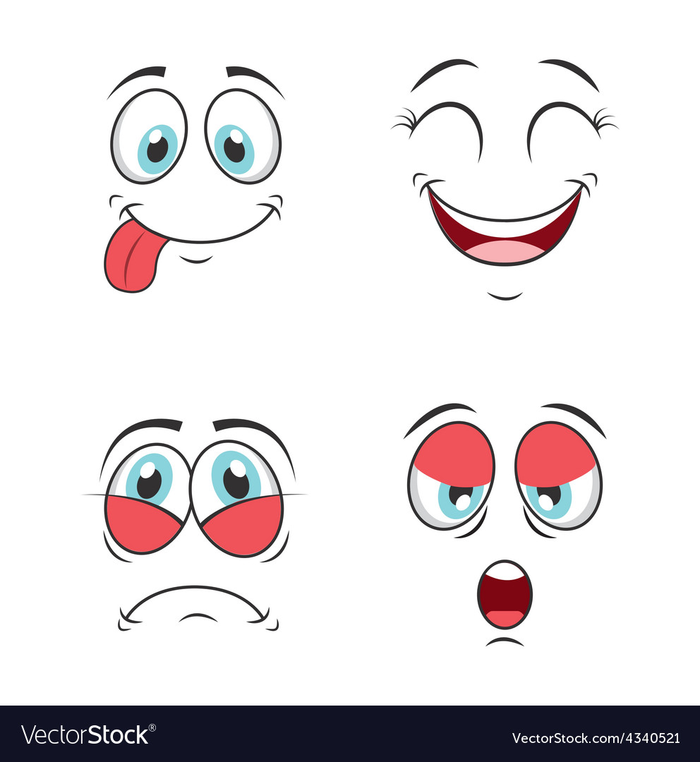 Cartoon face Royalty Free Vector Image - VectorStock