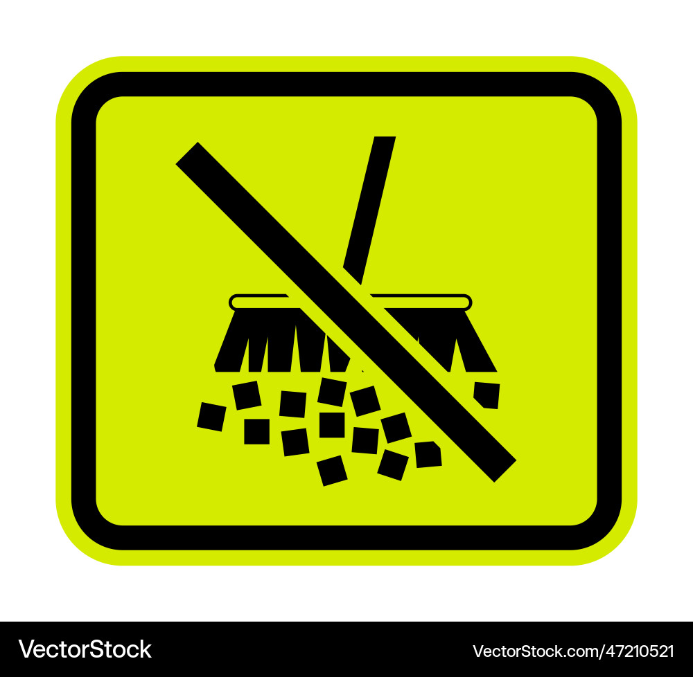 Caution label avoid creating dust Royalty Free Vector Image