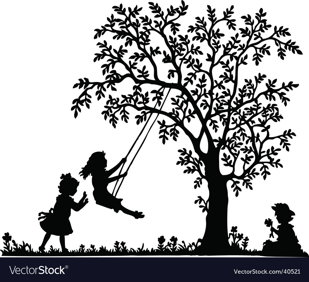 Children playing Royalty Free Vector Image - VectorStock