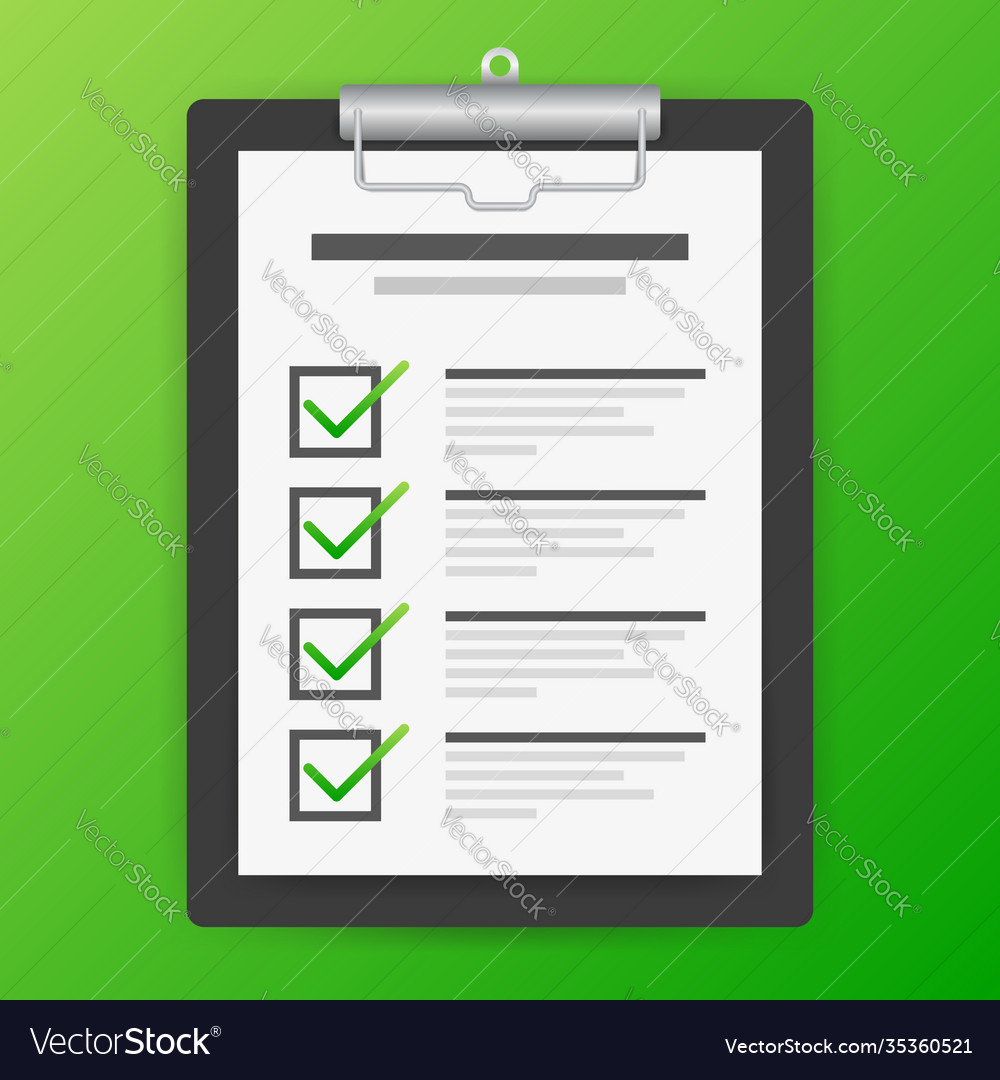 Clipboard with checklist icon checklist icon Vector Image