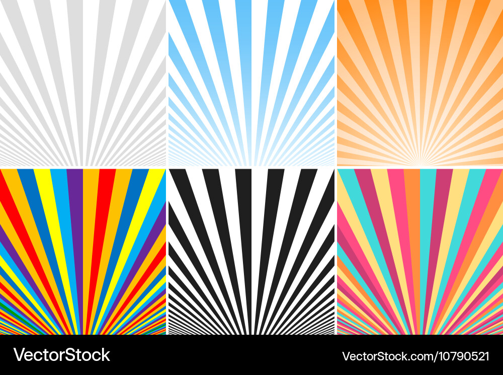 Collection of abstract colorful striped Royalty Free Vector