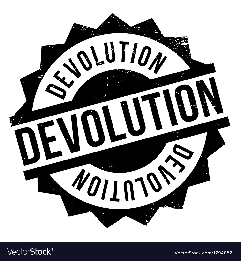 Devolution rubber stamp Royalty Free Vector Image