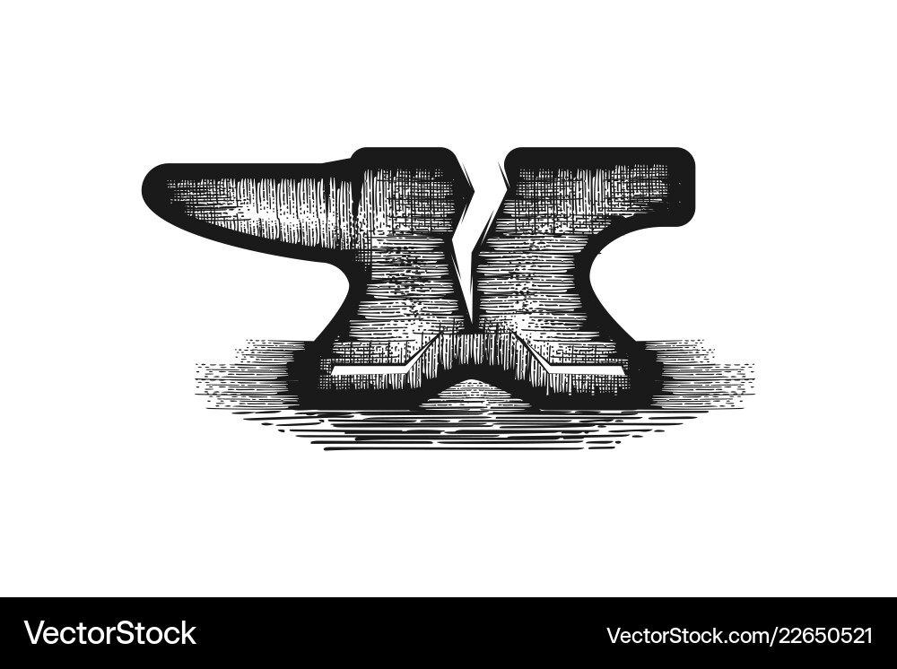 Hand drawn forge logo designs inspiration Vector Image
