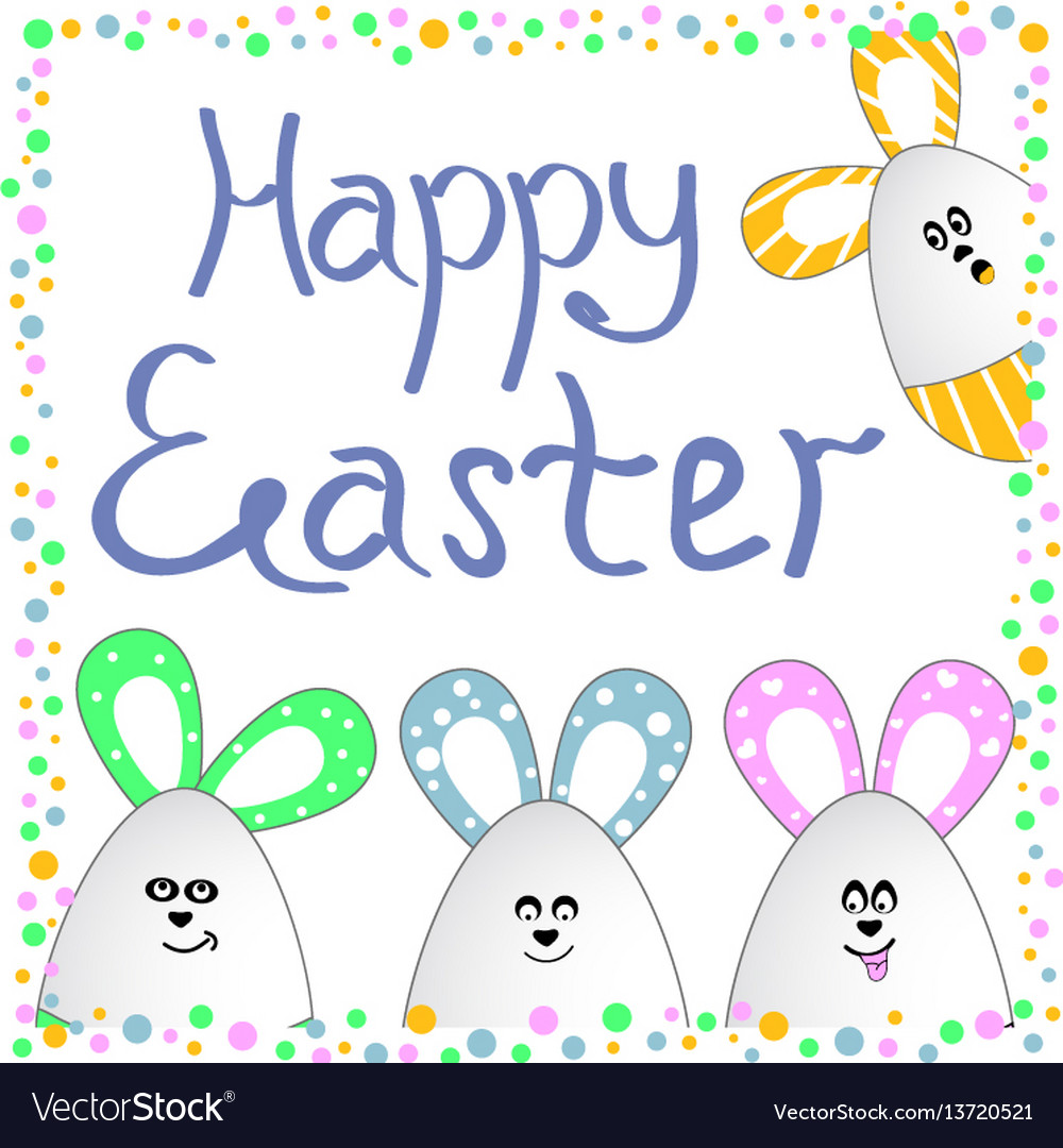 Happy easter Royalty Free Vector Image - VectorStock