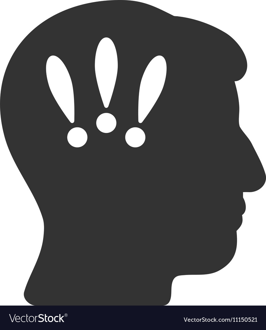 Head problems flat icon Royalty Free Vector Image