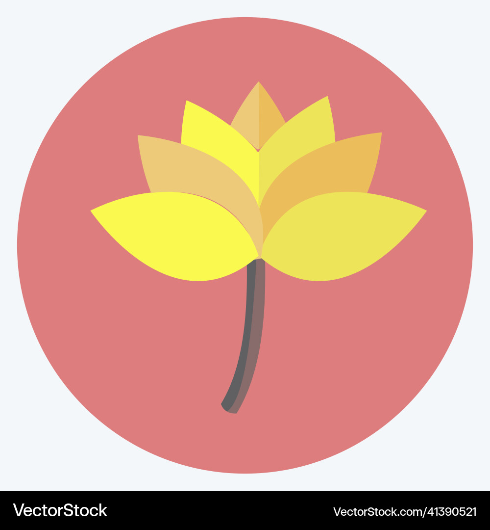 Lotus icon in trendy flat style isolated on soft Vector Image