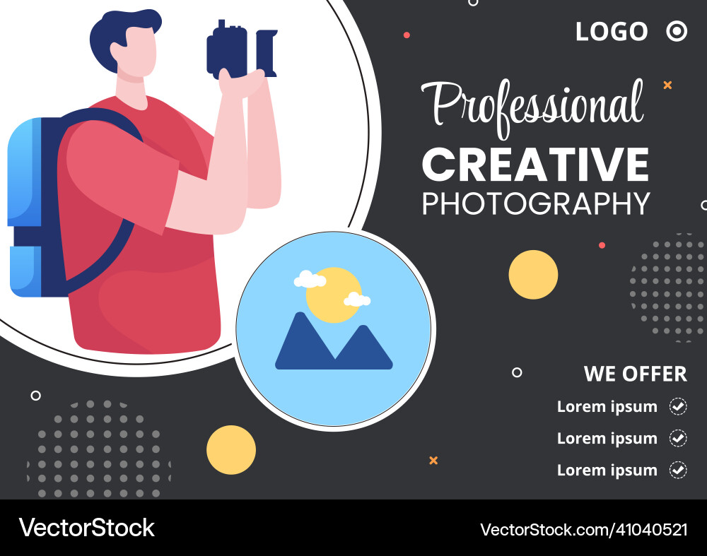 Photographer with camera and digital film Vector Image