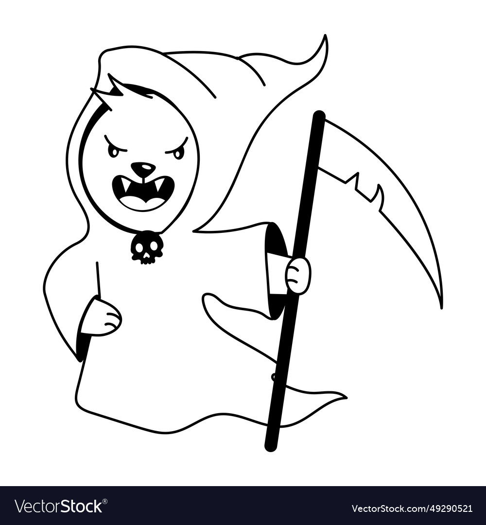 Reaper bear Royalty Free Vector Image - VectorStock