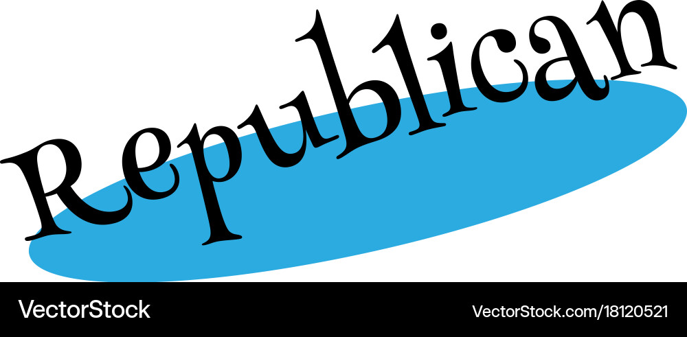 Republican rubber stamp Royalty Free Vector Image